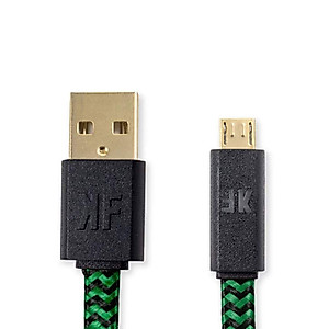 KontolFreek 12 feet Micro USB Performance Gaming Cable (Green) for PlayStation 4 (PS4) and Xbox One Controller