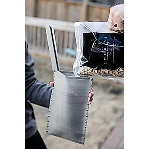 The Smokist BBQ Smoking Pouch for The Grill, Stainless Steel, with Wood Smoking Chips (Hickory Wood)