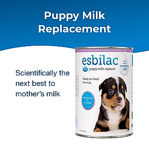 Pet-Ag Esbilac Puppy Milk Replacer Liquid - 11oz, Pack of 12 - Ready-to-Feed Puppy Formula with Vitamins for Puppies Newborn to 6 Weeks Old - Easy to Digest