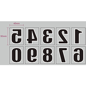 SLS3 Temporary Tattoo Numbers - Racing Number Tattoos Temporary Stickers, 2 Inch - Triathlon Marathon Running Cycling - Race Number Temporary Tattoos, Black, Pack of 100