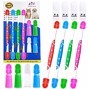PenVinoo 360 ° Dog Toothbrush Pet Toothbrush 360 ° Finger Toothbrush Small to Large Dog