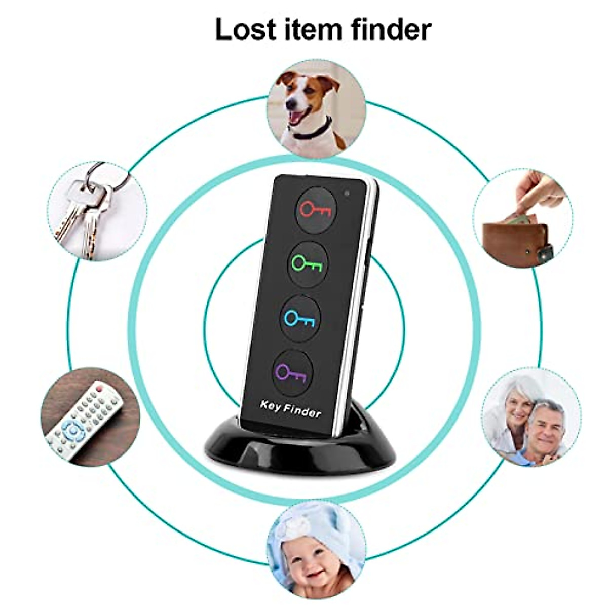 Key Finder, Remote Finder Wireless Key Wallet Finder TV Remote Control Locator Voice Control Anti Loss Device Smart Finder