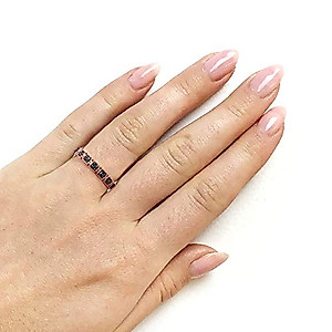 Kobelli Black Diamond Wedding Ring 1/6ct TDW in 10k Rose Gold - Size 6