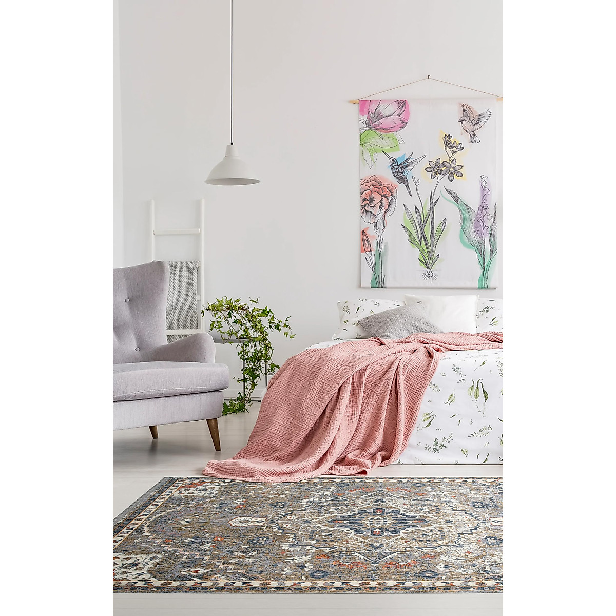 Kaleen Rugs Artundra Collection 8'6" x 11'7" Transitional Oriental Area Rug,Lavender