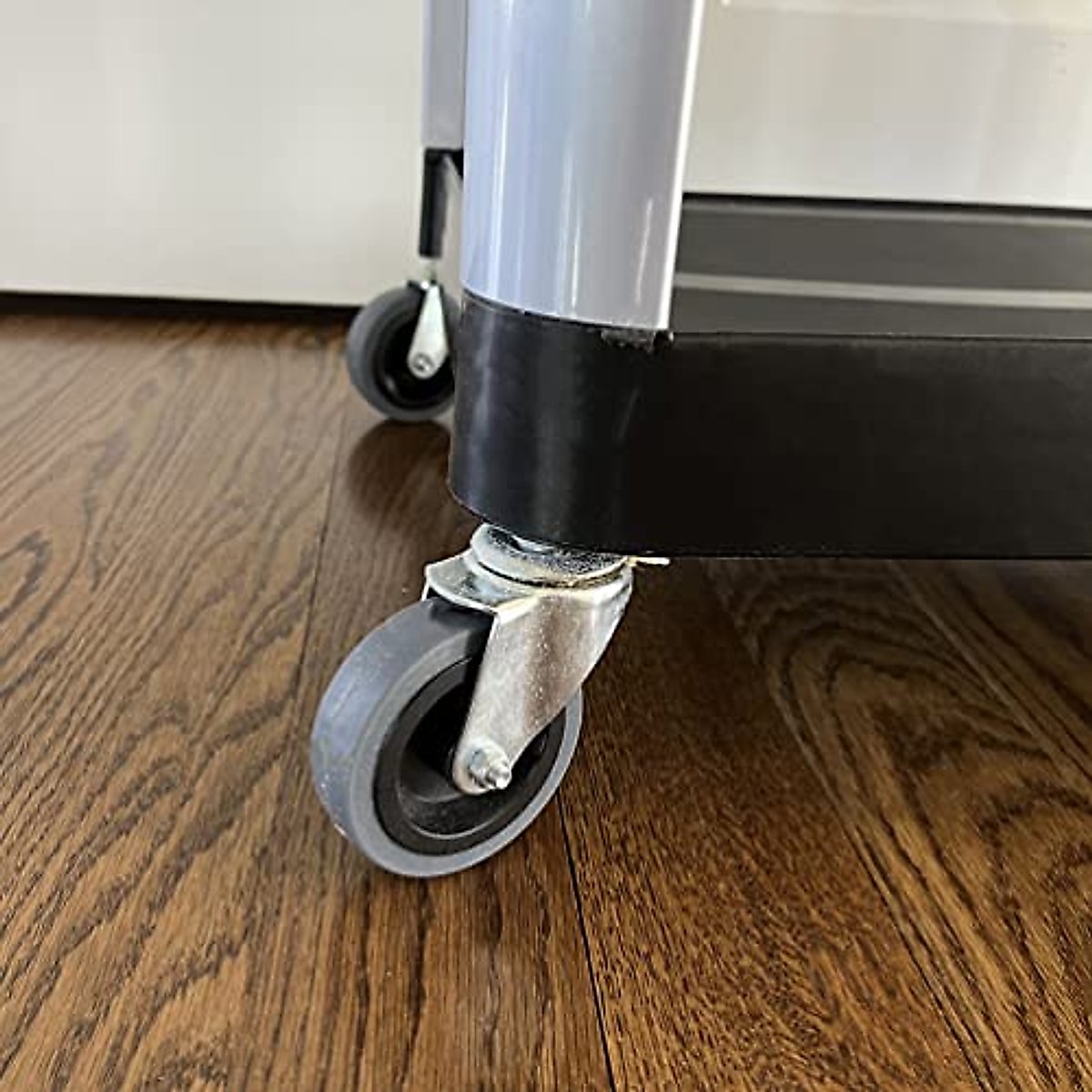 FixtureDisplays Foodservice Cart 330lbs Capaticy 3 Shelf Utility Cart Push Transfer Storage Tray Mobile Tool Bus Printer Cart 33 X 17 X 38" Outside Dimmensions 26X17 Shelf Size 18002