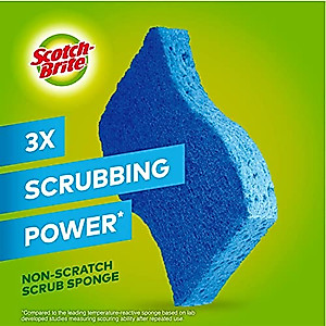 Scotch-Brite Non-Scratch Scrub Sponges, 9 Pack + Scotch-Brite Heavy Duty Scrub Sponges, 9 Pack for Stuck-on Mess, Dishes and Cleaning The Kitchen