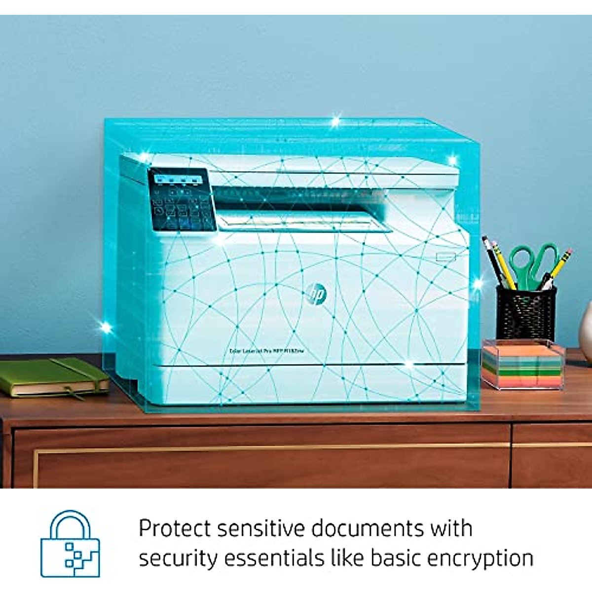 HP Color Laserjet Pro MFP M182nw Wireless All-in-One Laser Printer, Print Scan Copy, 17ppm, Auto-On/Auto-Off Function& Numeric Keypad, Compatible with Alexa -WULIC Printer Cable