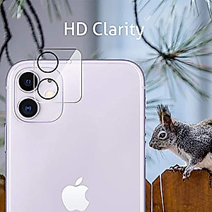 Ailun 2 Pack Privacy Screen Protector for iPhone 11[6.1 inch] + 2 Pack Camera Lens Protector, Anti Spy Private Tempered Glass Film,[9H Hardness] - HD [Black]