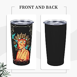 HIKTIEK Halseys Stainless Steel Insulated Car Sippy Cup With Lid Travel Mug for Cold Hot 20 oz