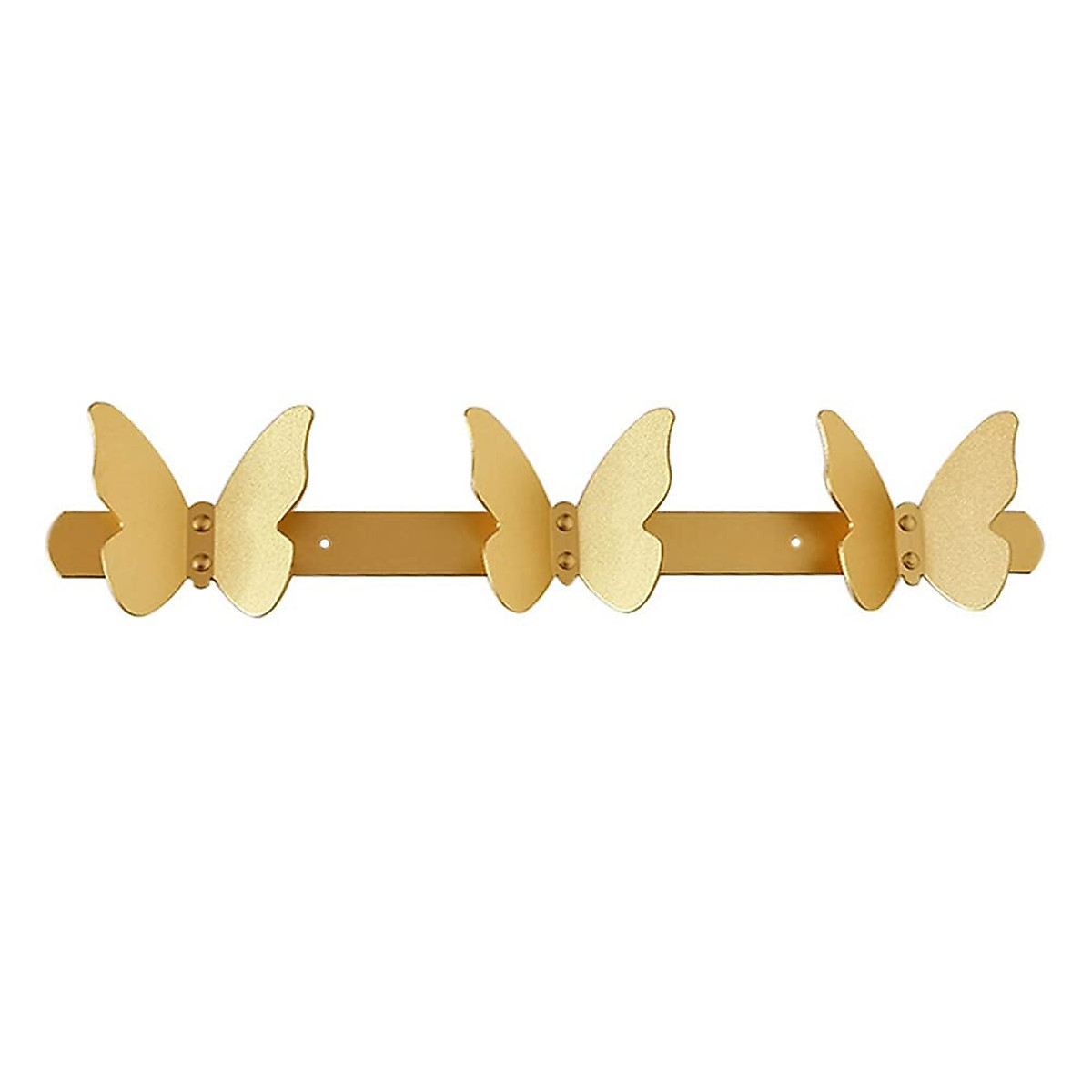 Bathroom Towel Hooks Gold Butterfly Coat Hooks Coat Rack Wall Mount with 3 Hooks Butterfly Design Aluminum Alloy Key Holder Bags Robe Hat Hangers for Home Decor Towel Hook