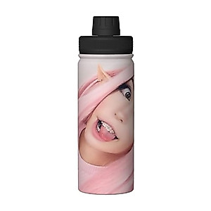 Eevikion Belle Artist Delphine Stainless Steel Insulated Tumbler Sports Water Bottle Hot and Cold Travel Cup 18oz