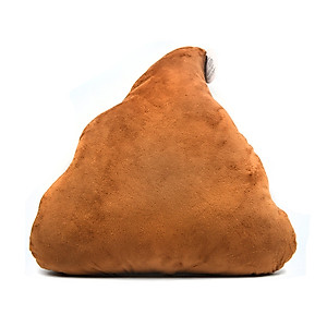 YINGGG 32cm Poop Plush Pillow Round Triangle Emotion Cushion Cute Decorative Stuffed Toy Brown Present for Kids and Friends