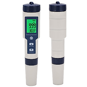 Zyyini EZ‑9909SP 5 in 1 Water Quality Test Pen for pH, EC, TDS, Salinity and Temperature IP 67 Waterproof and dustproof Automatic Recognition