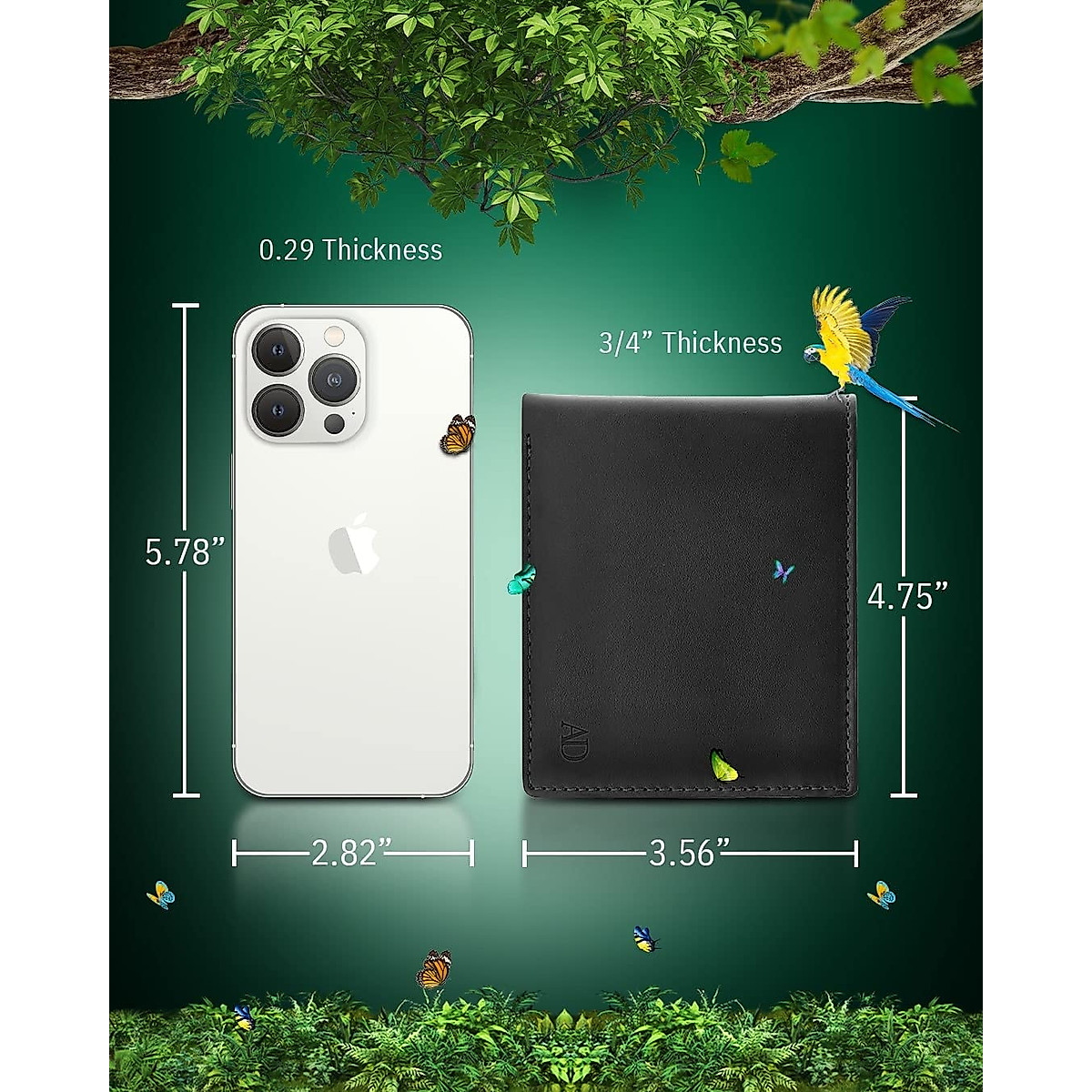 Access Denied Vegan Leather Bifold Wallets For Men - Cruelty Free Non Leather Mens Wallet With ID Window RFID Gifts For Him