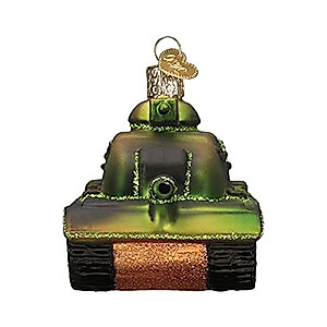 Old World Christmas Ornaments Military Tank Glass Blown Ornaments for Christmas Tree