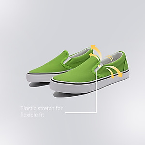 Low-Top Slip Ons Women's Fashion Sneakers Casual Canvas Sneakers for Women Comfortable Flats Breathable Padded Insole Slip on Sneakers Women Low Slip on Shoes (Light Green, Numeric_9)