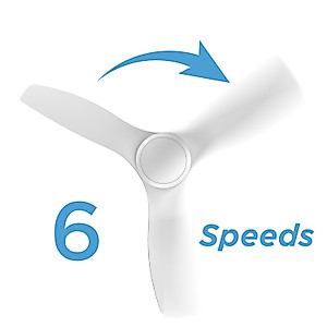 Promounts Modern All Seasons 52" Smart Ceiling Fan with Reverse Airflow, Led Lights, 3 Blades, 3 Color Temperatures, 6 Speeds, Voice App Control Compatible with Alexa/Google for Office and Home