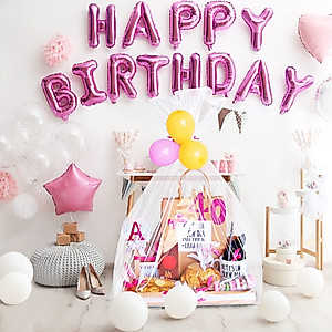 Morepack Extra Large Cellophane Bags for Gift Baskets 50x60 Inches,Jumbo Big Clear Cellophane Bags 10Pieces