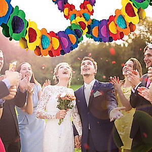 FUTUREPLUSX Mexican Party Banner, Hibiscus Garland Flower Banner Tropical Birthday Party Decorations Ceiling Decorations for Classroom Luau Party