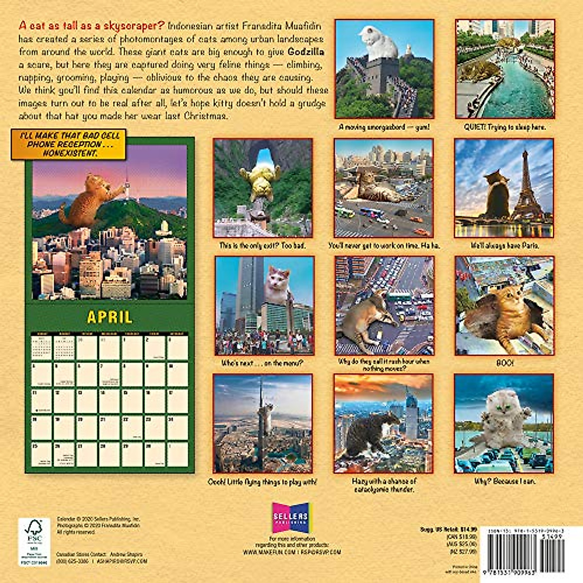 2021 Catzilla 16-Month Wall Calendar