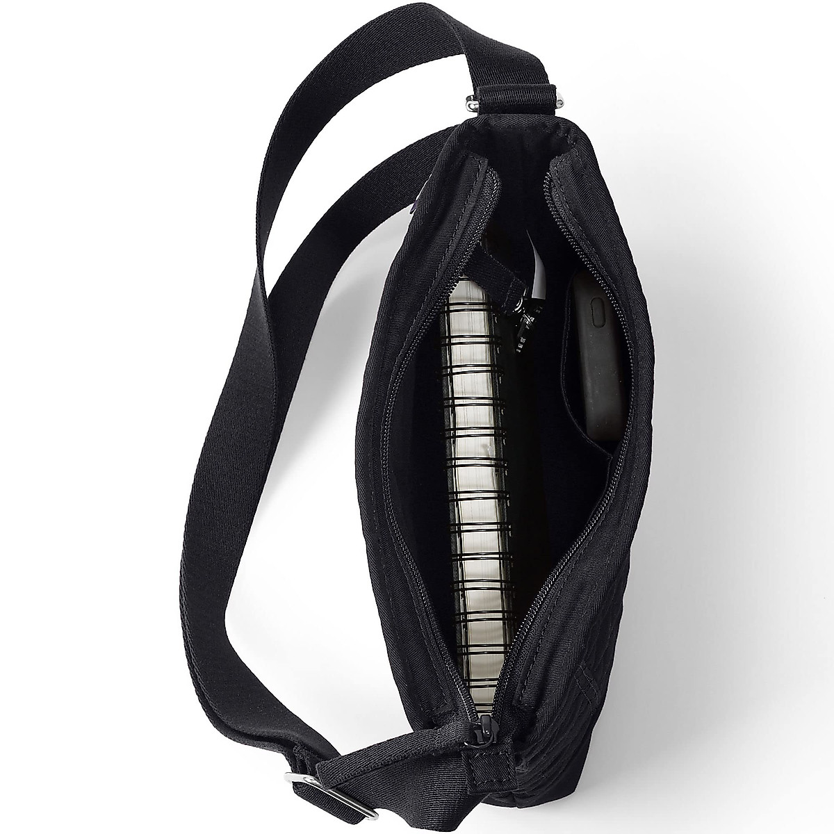 Lands' End Quilted Crossbody Black One Size