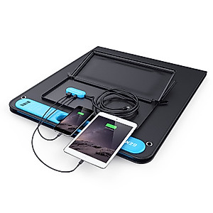 Geneverse 100W Portable Solar Panel Generator for USB Devices, 9lbs with 1X USB-A, 1X USB-C (Each), Water Resistant, Fast Solar Charging for Camping, Hiking, Cell Phones, Smart Watches, GPS and More