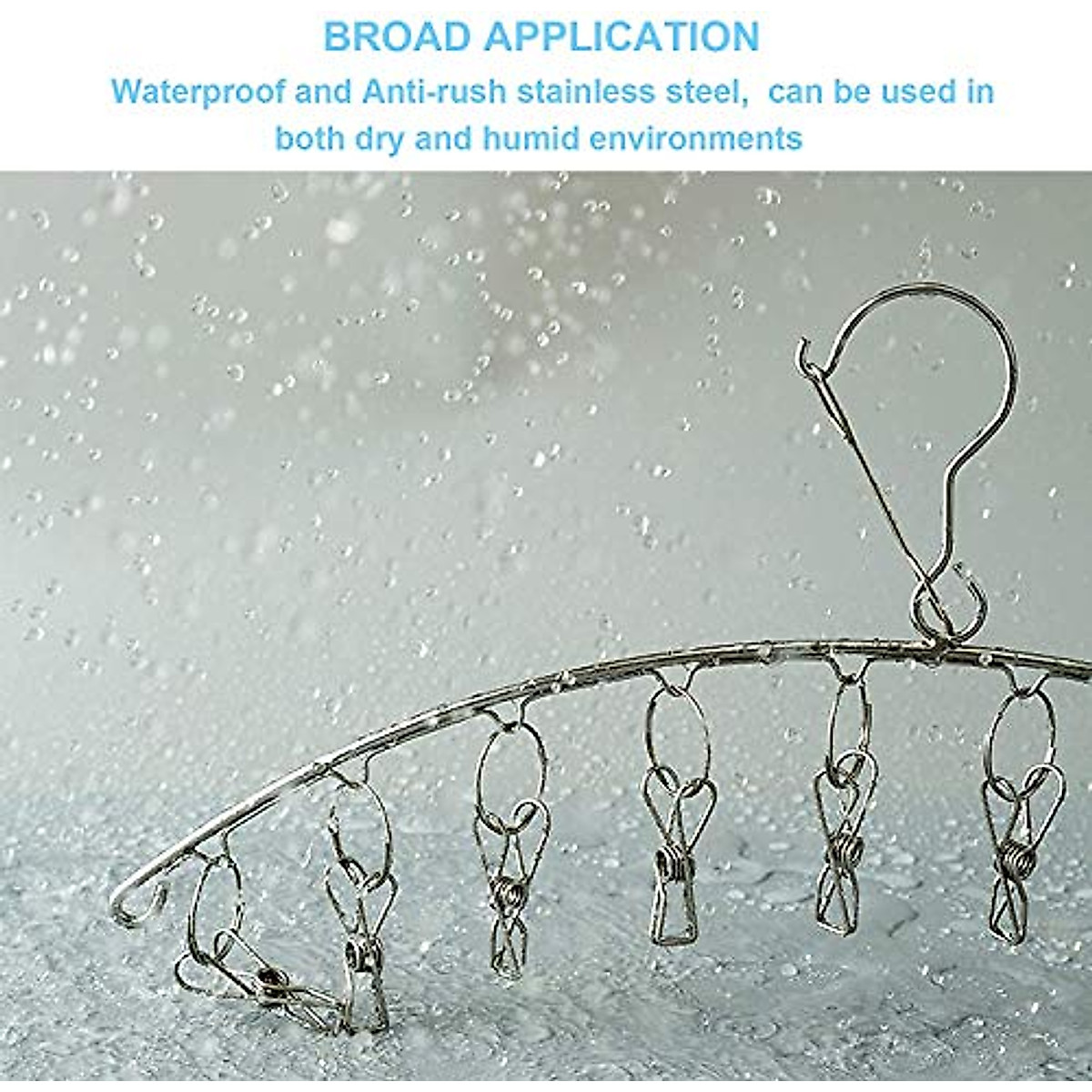 PELLUM Clothes Drying Rack, Stainless Steel Drying Hanger, Sock Drying Rack, Baby Hangers, Swivel Hook Wind-Proof Clothes Hangers for Drying Towels, Drying Socks, Bras, Underwear, Diapers (Arc-shaped)