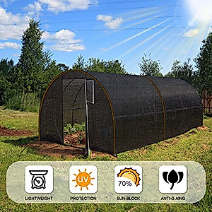 Shade Cloth - for Garden Plants Greenhouse 60-70% Outdoor Sun Shade Sunblock Shade Neting for Chicken Coop Plant Patio Pergola Shade Cover(6x3ft)