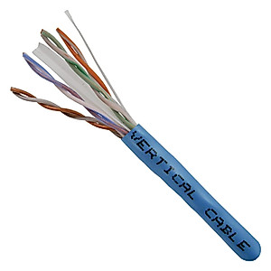 Vertical Cable Cat6, 550 MHz, UTP, 23AWG, Solid Bare Copper,1000ft, Bulk Ethernet Cable - 060 Series, Blue