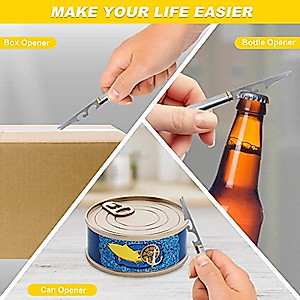 XAMAWA Multitool Fidget Pen - Gifts for Him Boyfriend Husband, Stress Relief Cool Gadgets Tools Gifts for Men Dad, Multi-tool Pen for Office Engineer Woodworkers Construction - Yellow