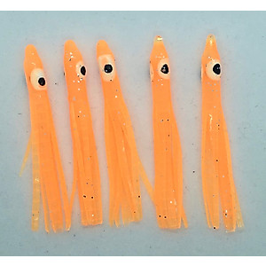 KOKOPROS Kokanee Fishing- Micro Luminous 4.5 cm Squid Skirts-Assorted 50- PK
