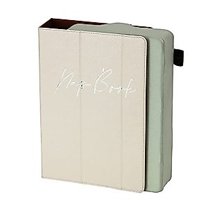 SPICE OF LIFE Nap Book - Beige - Memory Foam Pillow with Washable Cover, Foldable Exterior Hard Cover, Can Hold Up to 13" Device, 3.3" L x 8.6" W x 12.2" H
