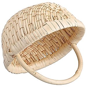 Cabilock Rattan Basket Wicker Basket Flower Basket Gift Baskets Woven Picnic Basket Candy Basket Storage Basket Egg Gathering Basket Wine Basket with Handle Wedding Basket