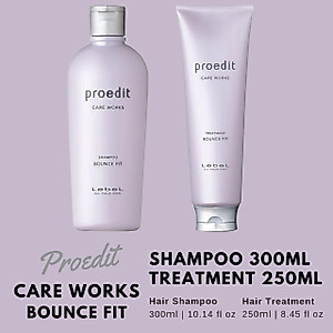 Lebel Proedit Care Works Hair Shampoo 300ml & Hair Ttreatment 250ml Set - Bounce Fit