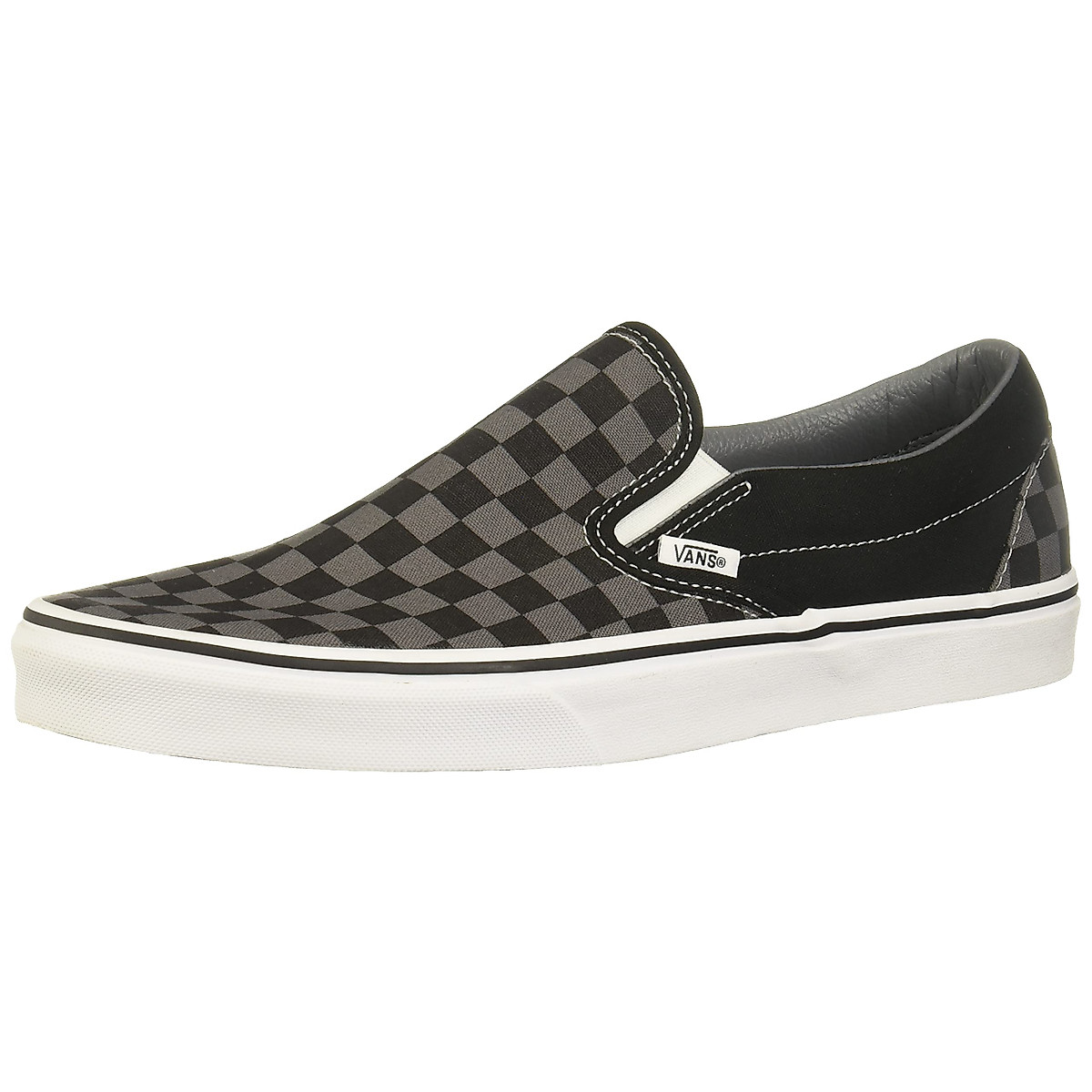 Vans Classic Slip-On, Black/Pewter Checkerboard Size 9 Women/7.5 Men