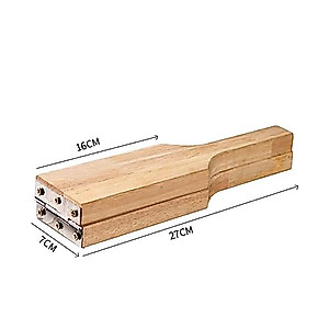 Uonlytech 1pc Plum Press Crab Tools Macadamia Nuts Fruit Press Machine Multitools Seafood Chestnut Cutter Fruit Clamp Wooden Fruit Clamp Fruit Clip Crusher Wood, Stainless Steel Household