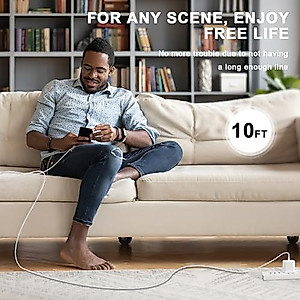 Matsusho iPhone 15 Charger 10 FT, 3 Pack 20W USB-C Fast Wall Charger with 3 Pack 10FT Extra Long USB C Charger Fast Charging Cable Compatible for iPhone 15/15 Plus/15 Pro/15 Pro Max, iPad Pro/Air/Mini