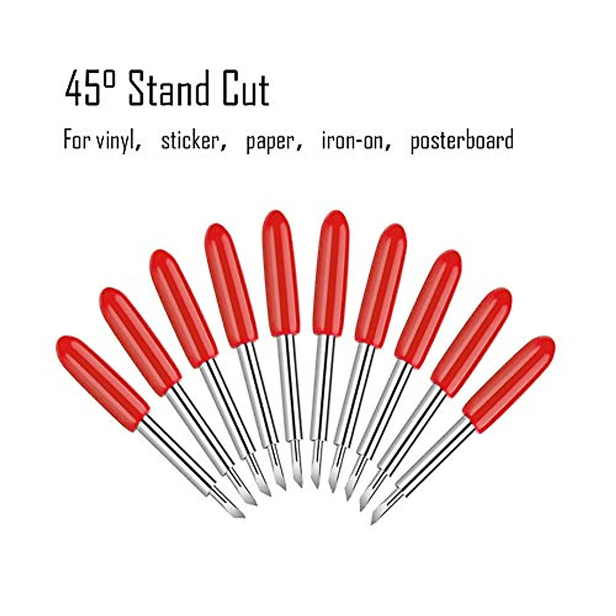30 Pcs 45 Degree Standard Cutting Blades, Replacement Blades Compatibility with Explore Air 2/Air 3 /Maker/Maker 3/Expression for Most Vinyl Fabric Cutting