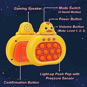 Quick Push Console with Instant Sound Feedback | Handheld Fast Speed Pushing Game | Pop The Target Interactive Educational Sensory Fidget Toy for Kids Adults | Fun Toy for Children 3-12