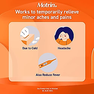 Motrin IB, Ibuprofen 200mg Tablets for Fever, Aches & Pain Relief, 50 Travel Packs of 2, 100 ct