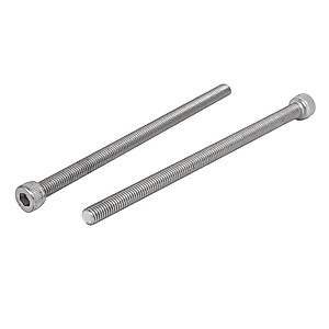 uxcell® M8x140mm Thread 304 Stainless Steel Hex Socket Head Cap Screw Bolt DIN912 5pcs