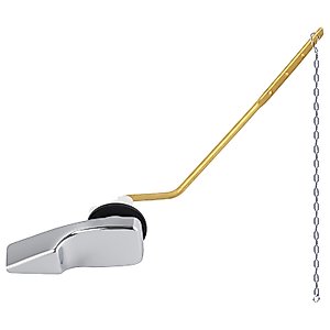 Hygie Rinse Universal Toilet Trip Lever Compatible with American Standard/Mansfield Toilet Handle, Toilet Tank Side/Angle Mount Handle Replacement Kit with Flapper Chain, Chrome