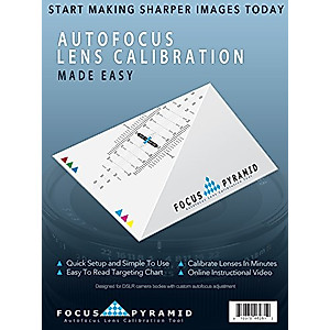Focus Pyramid AutoFocus Lens Calibration Tool Compatible With Most DSLR Cameras