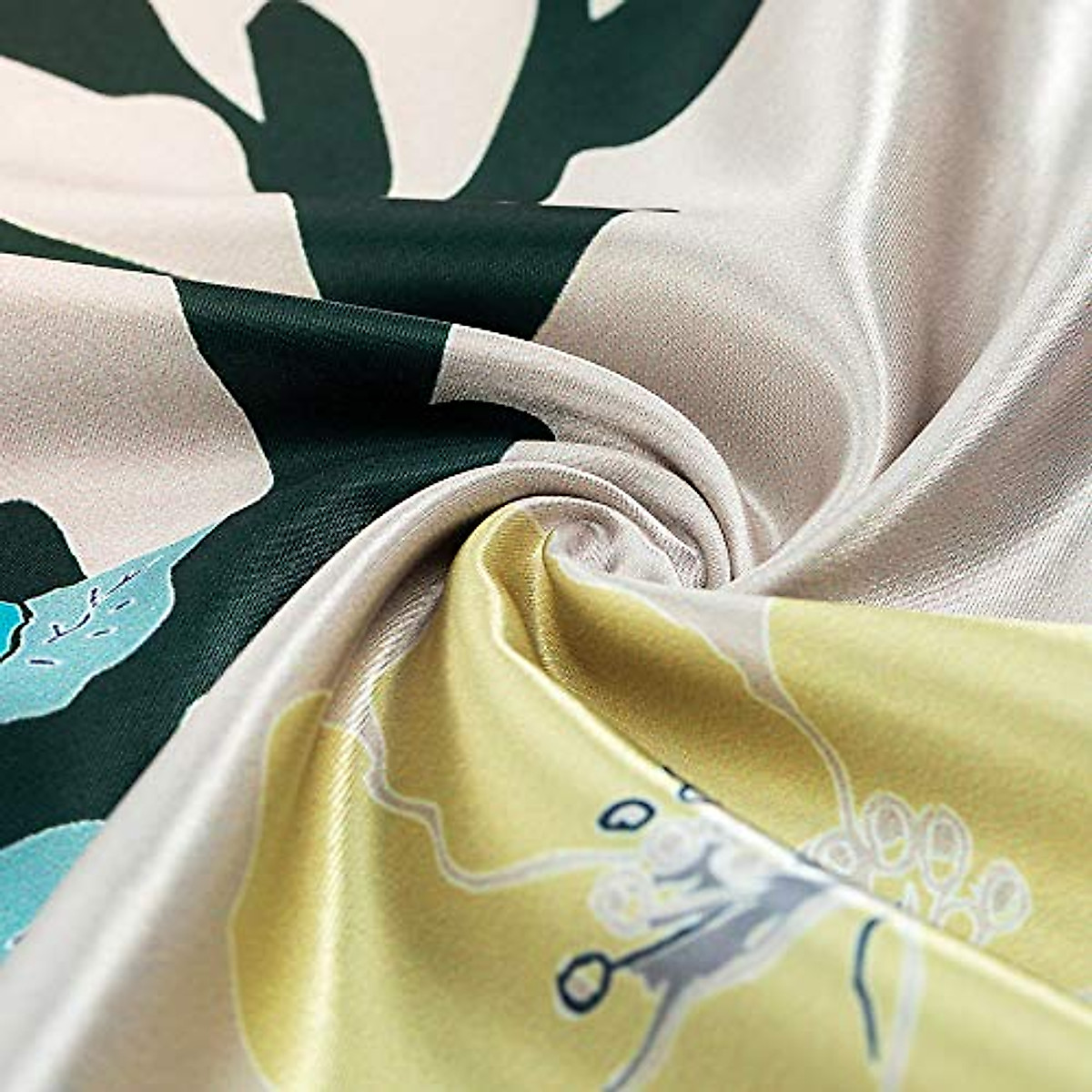 Neptten Satin Pillowcase for Hair and Skin. Wrinkle, Fade Resistant. Satin Pillowcases Standard Size Set of 2. Satin Pillow Cases for Women. Silky Floral Pillow Covers with Envelope Closure 20x26