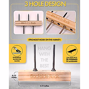 LN Backside Rock Skateboard Hooks | Premium Wall Hanger Setup | Skate Holder Rack Display | Vertical and Horizontal Hook | Deck and Full Setup for Heavy Duty Quality. (01)