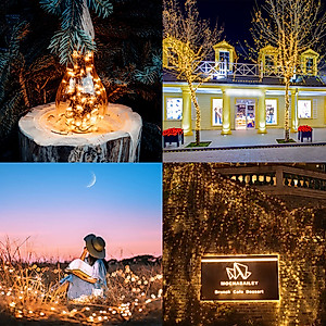 Solar Outdoor String Lights – Pack of 2 Waterproof Copper Solar powered Outdoor String Lights - 72 FT 200 Led Fairy Lights with 8 Lighting Modes– Good Ideal for Garden, Birthday, Party