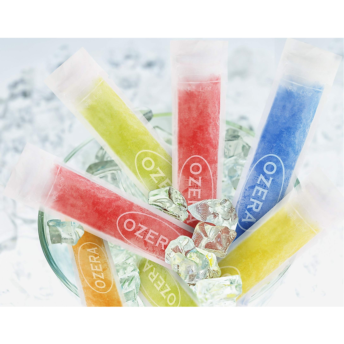 120 Pack Popsicle Bags for Kids Adults, Disposable Ice Pop Bags Freezer Tubes with Zip Seals Funnel, for Healthy Snacks, Juice, Ice Candy Pops, Fruit Smoothies and Yogurt (2 x 8.7")