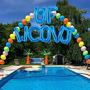 TONIFUL 40 Inch Large Blue Letter C Balloons Giant Alphabet Letter Balloons,Foil Mylar Big Balloons for Birthday Party Anniversary New Year Graduation Supplies Decorations