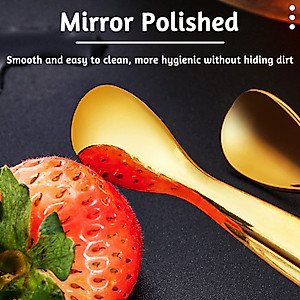 6 Pieces Mini Ice Tongs Sugar Tongs, Gold Stainless Steel Small Serving Tongs for Appetizers, Desserts, Coffee, Tea Party, Bar