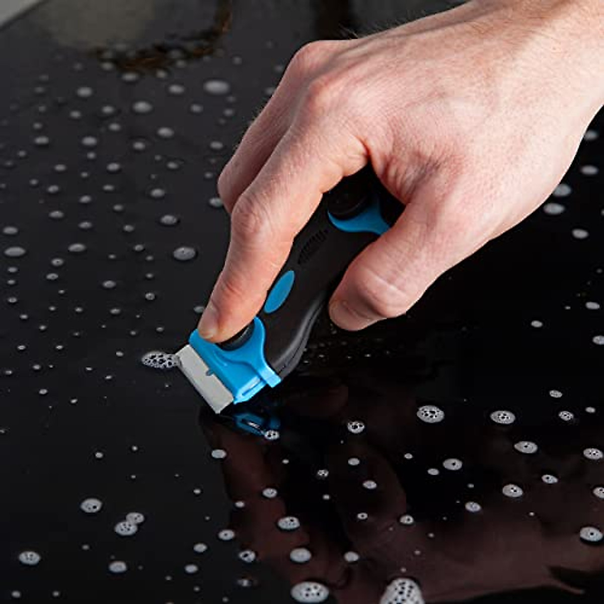 Hob Scraper Tool Set: Glass Stove Cleaner 6 Blades – 3 Stainless Steel Blades, 3 Plastic Blades – Induction Hob Oven Cleaner – LIVAIA Cooktop Cleaner